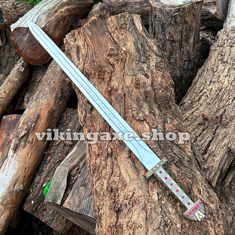 Handmade King Ragnar Lothbrok Sword Replica Viking Sword With Scabbard ...